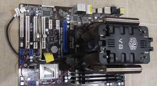 ASRock P67 Pro3 + intel i5 3470 + кулер V8