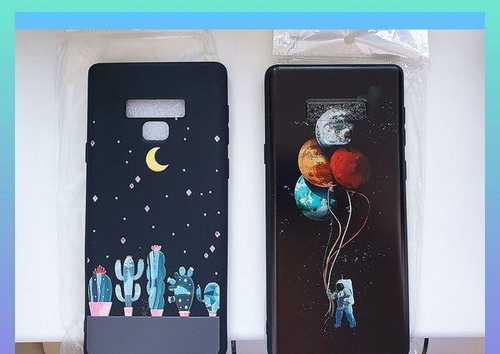 Чехол Samsung Galaxy Note 9, нот 9 планеты кактусы