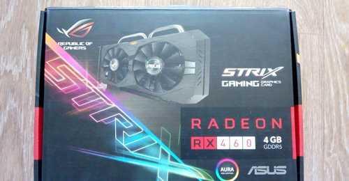 Видеокарта Asus radeon RX460 4GB strix