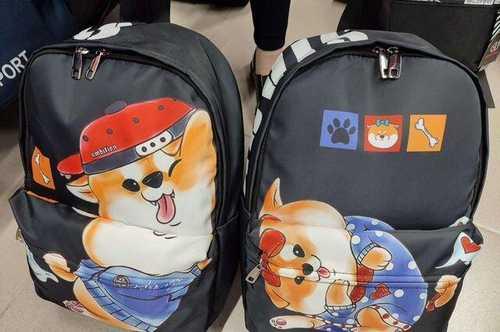 Школьный Рюкзак с рисунком собаки Сиба Ину, новый