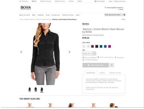 Блуза hugo boss новая