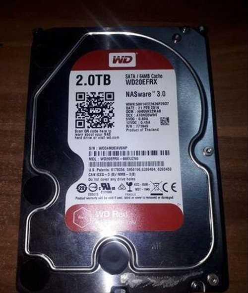 Жесткий диск hdd WD RED WD20efrx 2tb