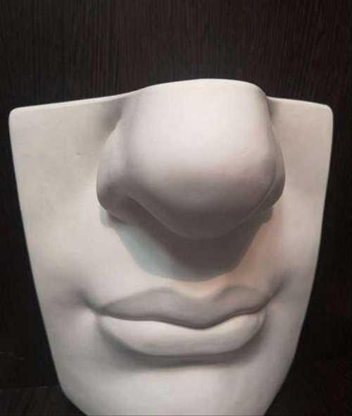 Гипсовая голова давида(губы+нос)