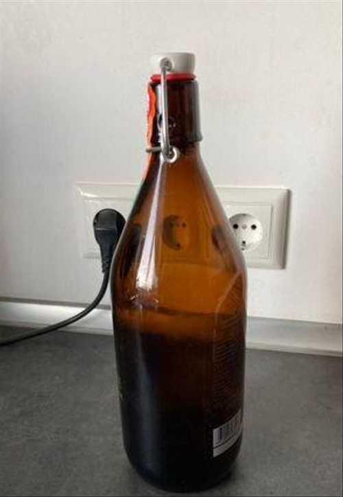 Бутылка пивная 1 литр с бугельной пробкой