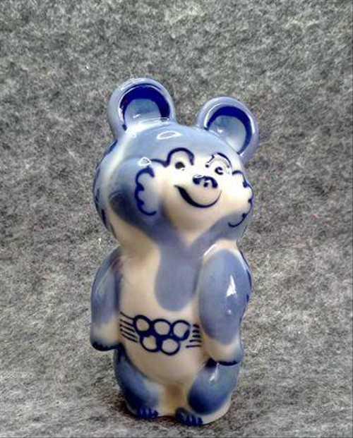 Статуэтка "Олимпийский мишка" Гжель
