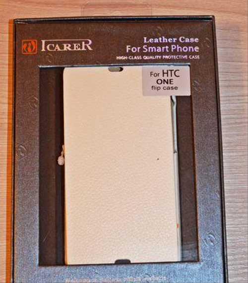 Чехол кожа iCarer flip case для HTC ONE