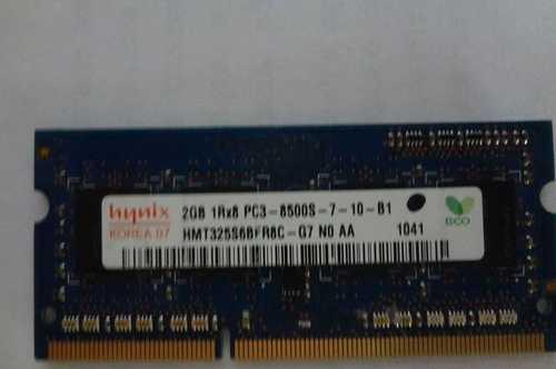Оперативная память для ноутбука hynix 2gb 1rx8 pc3