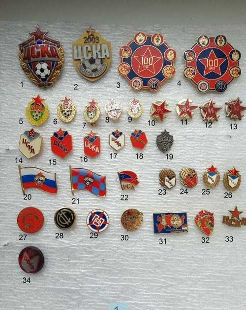 Коллекция значков фк цска