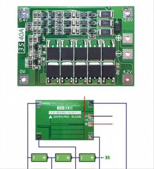 Bms 4s 40a схема подключения на 4 аккумулятора