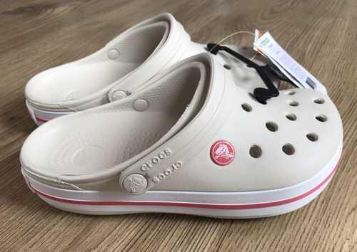 Crocs новые сабо Crocband Stucco 36/37