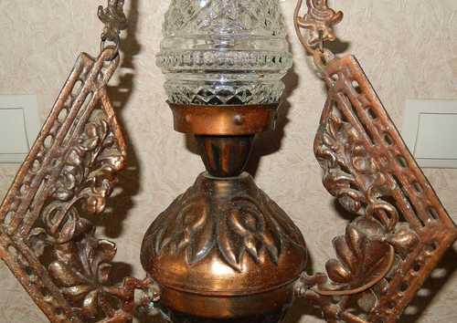 Старинная люстра тип керосиновая лампа на цепях