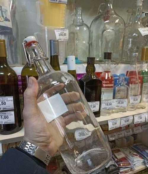 Бутылка бугельная прозрачная с бугельной пробкой 1