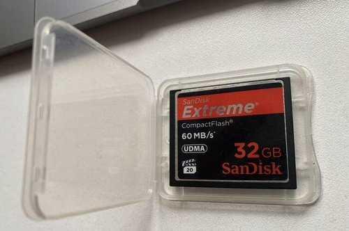 Карта памяти Compact flash Sandisk Extreme 32Gb
