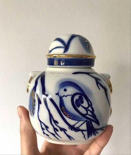 Чайница старинная фарфор