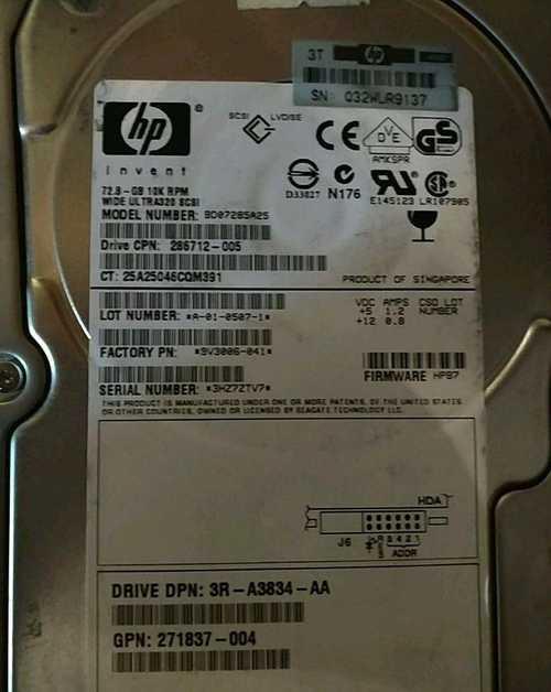 Серверные HDD HP, IBM Seagate SATA, SAS, scsi