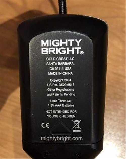 Мини-лампа "Mighty Bright", на клипсе, 1 светодиод