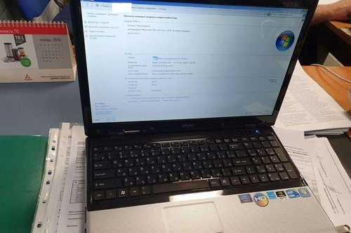 Ноутбук в хорошем состоянии MSI MS-168A