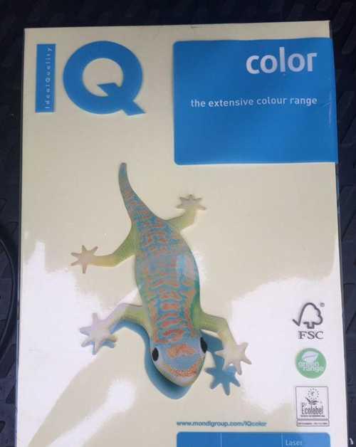 Бумага желтая IQ Color формата А4 80г