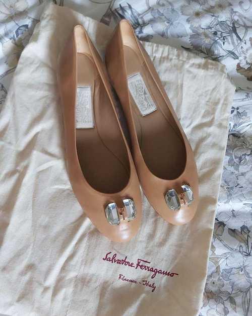 Балетки Ferragamo оригинал кожа 8В