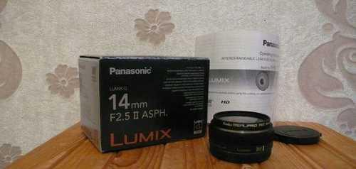Объектив Panasonic 14mm f/2.5 II Aspherical