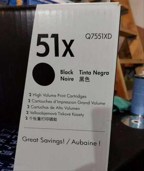 Новый оригинальный картридж HP Q7551XD