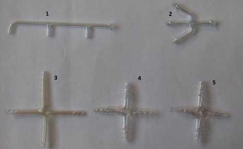 Стеклянные тройники, гребёнки и трубки