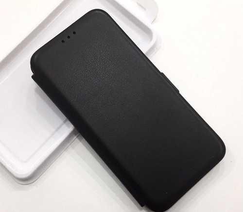 Redmi Note 7 Чехол Книжка Черная Кожа Xiaomi Нот