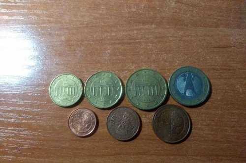 Набор монет евро (Германия), 7 шт