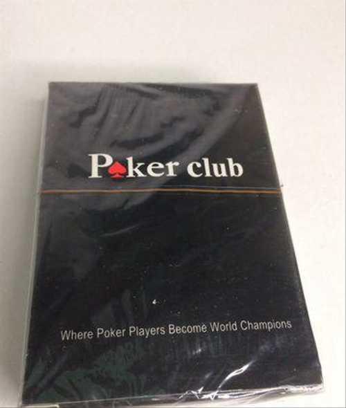 Пластиковые игральные карты 54шт Poker Club