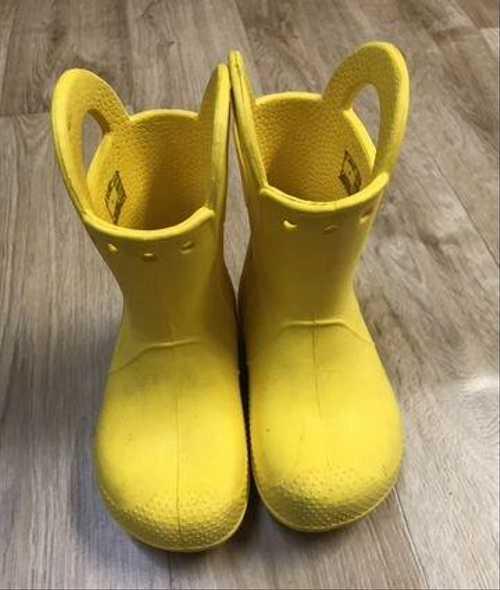 Резиновые сапоги Crocs Handle It Rain Boot Kids же