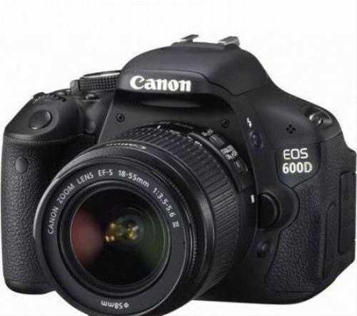 Зеркальный фотоаппарат Canon EOS 600D EF-S 18-55