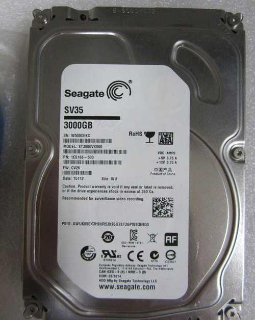 Жесткий диск 3Tb Seagate ST3000VX000