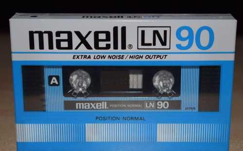 Аудиокассета запечатанная maxell LN 90