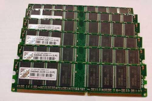 Оперативная память DDR 1GB 400 dimm CL3