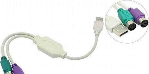 Кабель USB to 2xPS/2 vcom