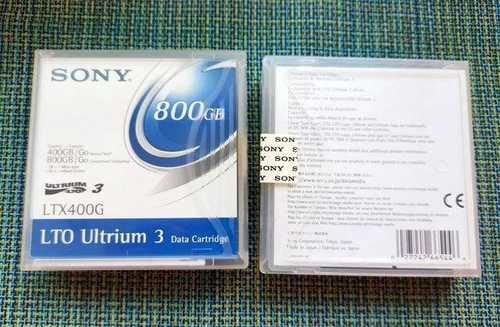 Новые LTO3 Sony LTX400G Ultrium 3 400/800GB