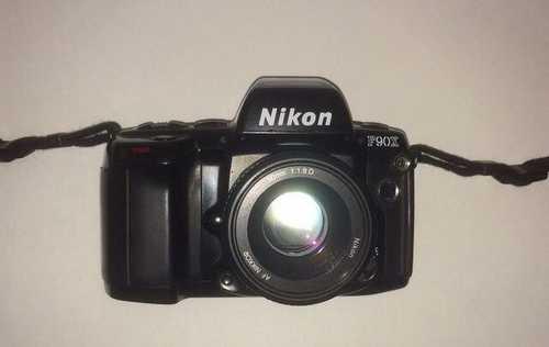 Nikon f90x + AF Nikkor 50mm 1.8D с бат.блоком
