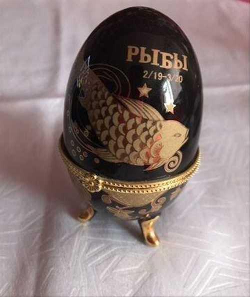 Яйцо шкатулка сувенир-подарок в идеальном состояни