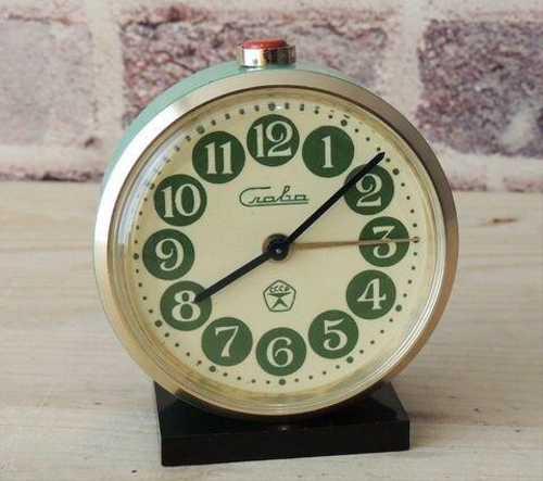 Слава Советский механический будильник часы СССР