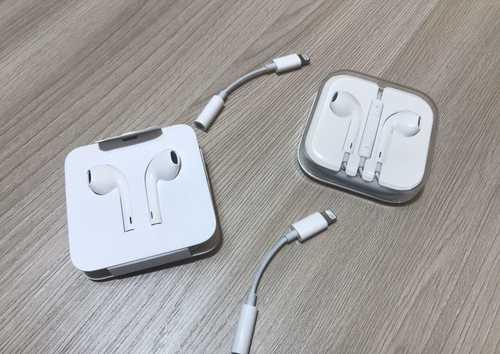 Наушники earpods переходник lighting