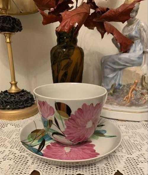 Чашка, чайная пара- гигант(колокол), Дулёво 500 мл