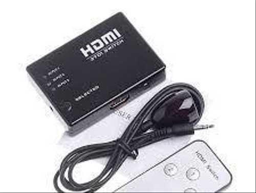 Комутатор hdmi 3 входа 1 выход с пультом