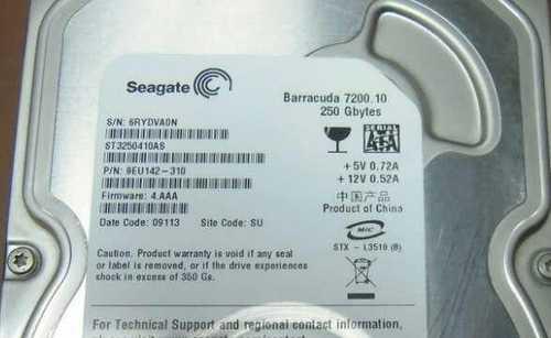 Жесткий диск Seagate на 250Гб для компьютера