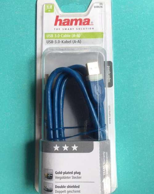 Кабель USB 3.0 1.8м hama