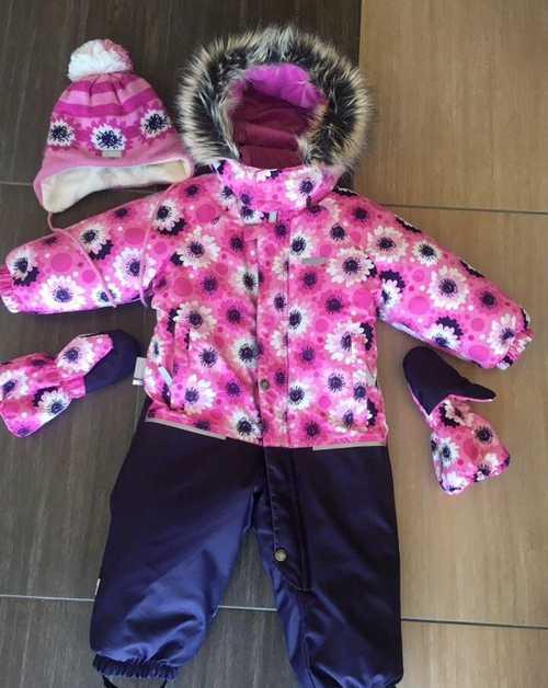 Комбинезон зимний Kerry Fun + шапочка+ краги(80р)
