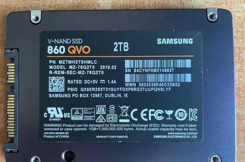 SSD Samsung 860 QVO 2.5" SATA 2 TB
