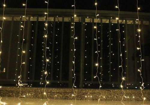 Новогодняя светодиодная Гирлянда штора 2x2 m