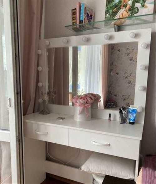 Икеа бримнэс туалетный столик с зеркалом белый