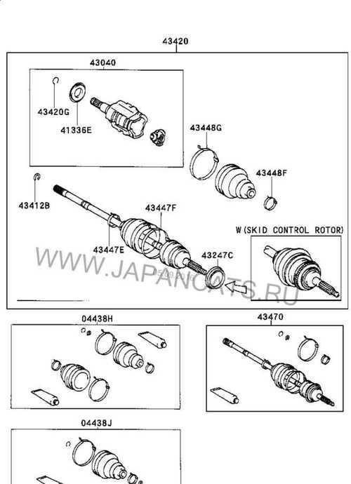 Привода в сборе 4AFE, 5AFE, 7AFE (левый + правый)