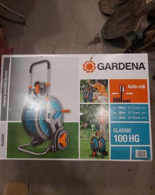 Шланг Classic 3/4", 50м Gardena 18025-20.000.00. Тележка Gardena для шланга 100 HG Classic. Gardena Box 7454.